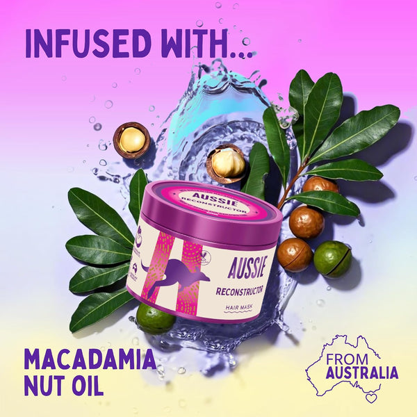 Aussie Reconstructor Hair Mask - Miracle Repair for Damaged Hair 500ml ...