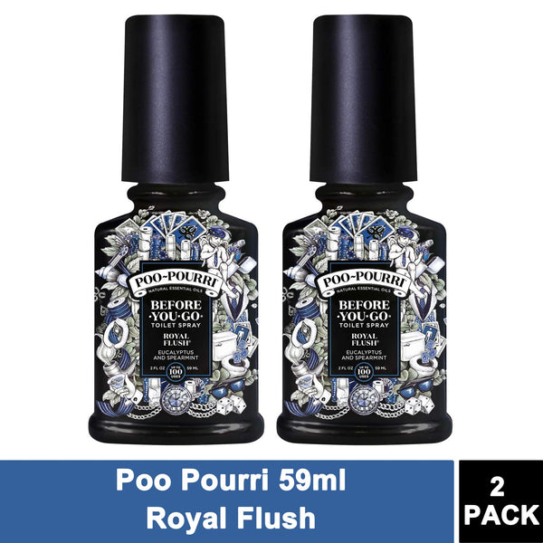 Poo Pourri Before You Go Toilet Spray Freshener 59ml - Royal Flush (2 ...
