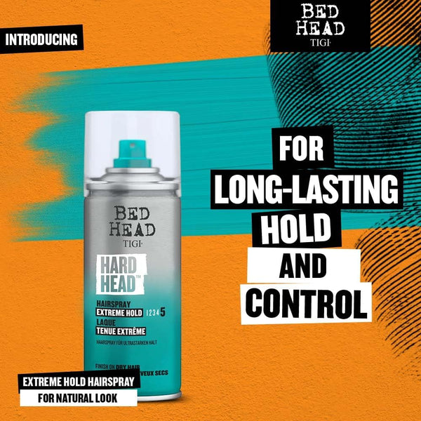 3 PACK - TIGI Bed Head HARD HEAD Extreme Hold Hair Spray 100ml Travel ...