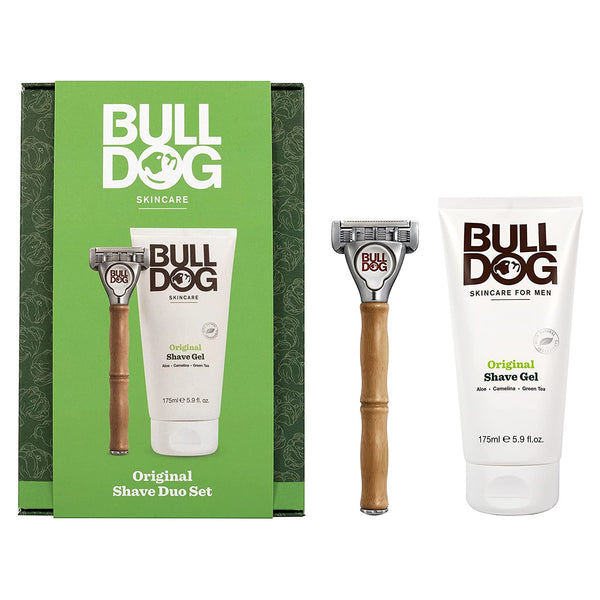 Bulldog Original SHAVE Duo Set - Shave Gel 175ml and Bamboo Razor Gift ...