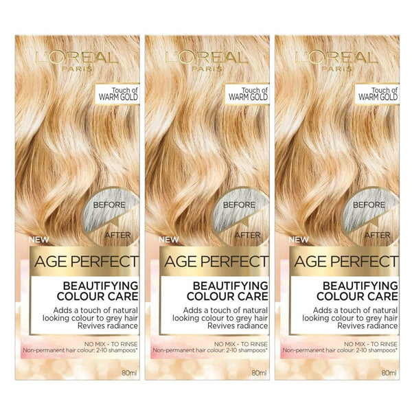 3 PACK - L'Oreal Age Perfect Colour Care Grey Hair Non-Permanent - Cho ...