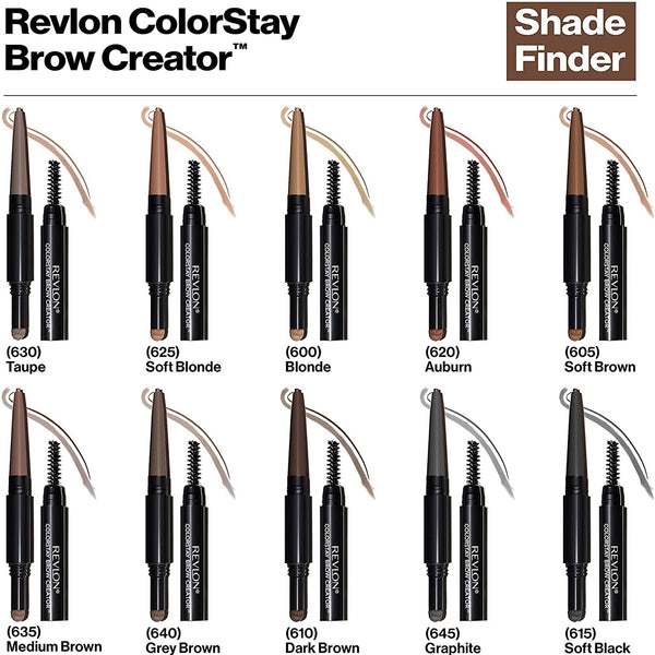 Revlon Colorstay Brow Creator Eyebrow Pencil with Powder and Brush 615 ...